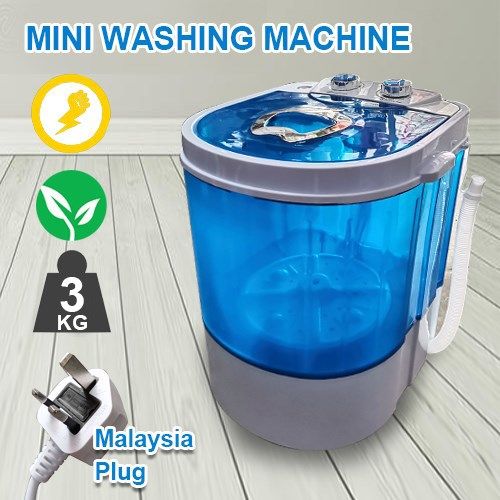 Ready M'sia mini washing machine with dryer Semi Auto Laundry Clothes ...