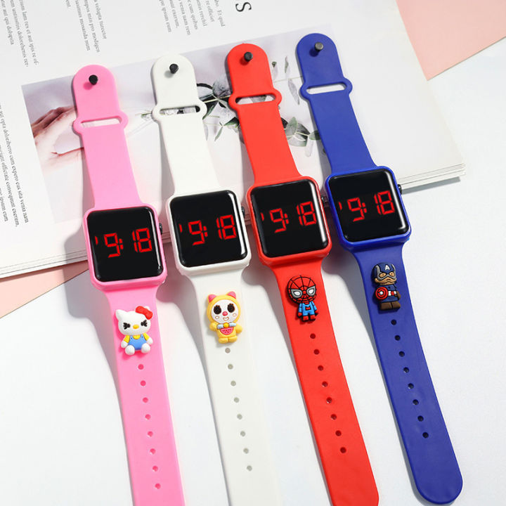 Children's Cartoon LED Touch Screen Watch Student Waterproof Electronic ...
