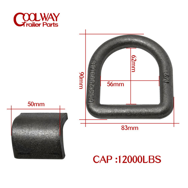 【Versatile】 1/2 Inch Cap 12000 Lbs Trailer Deck D Ring Cargo Lashing ...