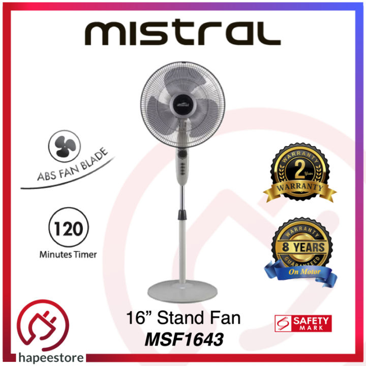 Mistral 16 Inch Stand Fan - MSF1643 (8 Years on Motor, 2 Years Full ...