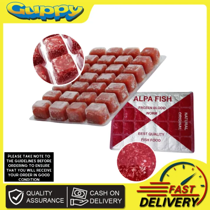 Alpa Frozen Bloodworm Cubes Fish Food Pet Food | Lazada PH
