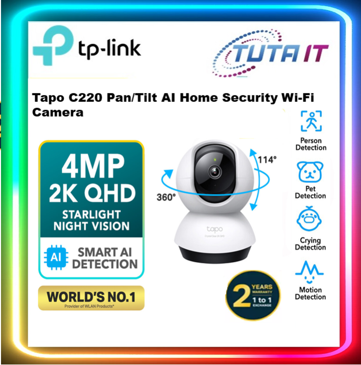 TP-Link Tapo C220 Pan/Tilt AI Home Security Wi-Fi Camera | Lazada