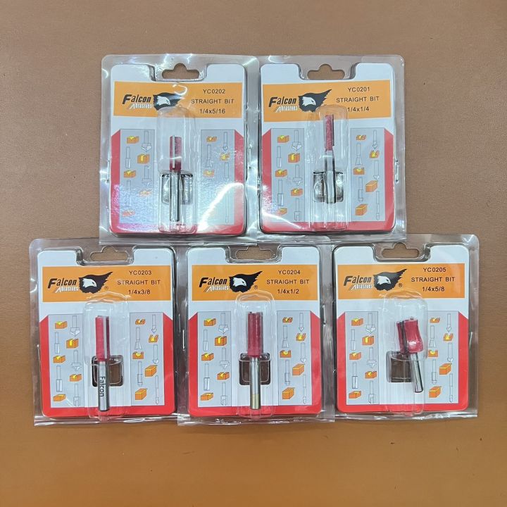 FALCON ดอกเร้าเตอร์ ดอกตรงขนาด 1/4" (STRAIGHT BIT) | Lazada.co.th