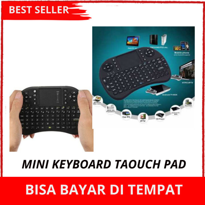 Taffware Mini Keyboard Wireless 2.4GHz dengan Touch Pad & Mouse - i8 ...