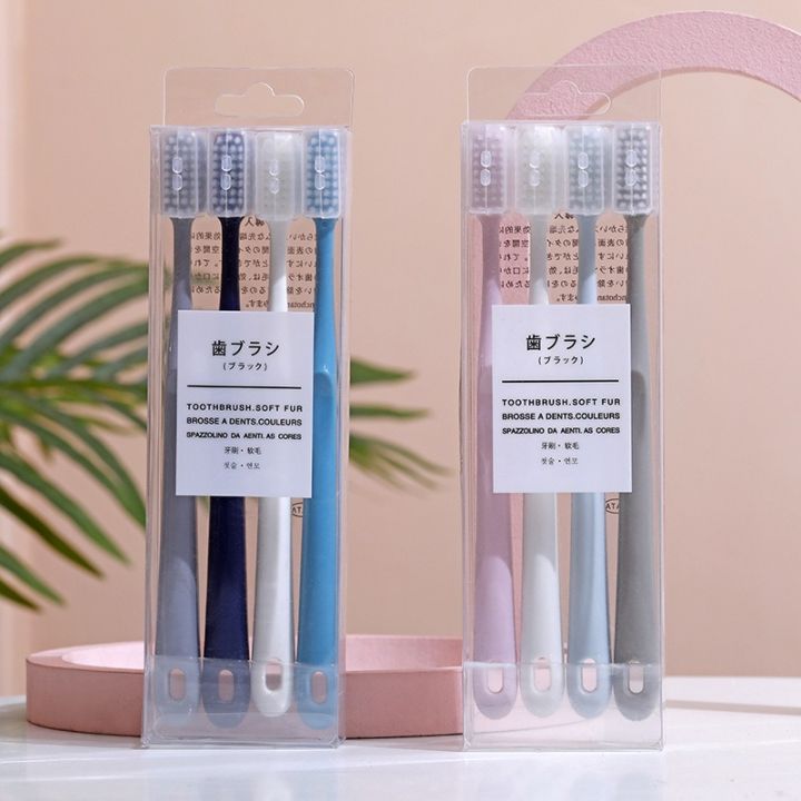 4pcs Ins Style Toothbrush Berus Gigi Lembut Japan Muji Style Extra Soft ...