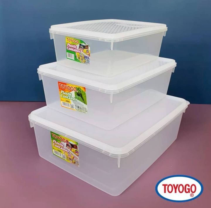 TOYOGO 3283/84/85 Multi Storage Container with Lid (3L/5L/8L) | Lazada
