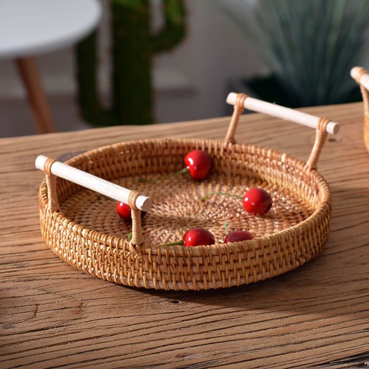 Shopware Woven Picnic Baskets Tray Wicker Basket Handwoven Rattan ...