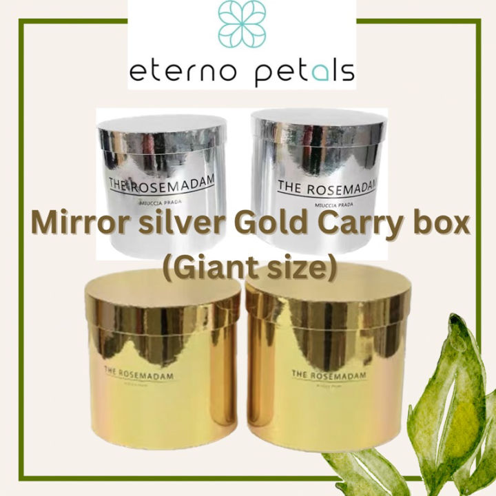 1 box( 2 size) Gold silver Mirror Flower Box decorations / Chinese New ...