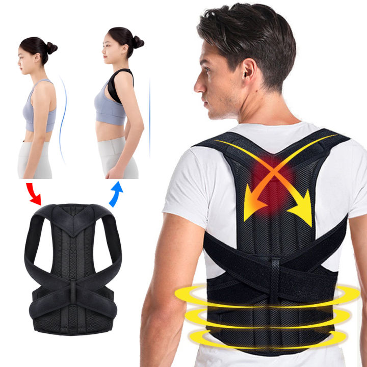 Adjustable Back Posture Corrector Lumbar Spine Support Steel Plate ...