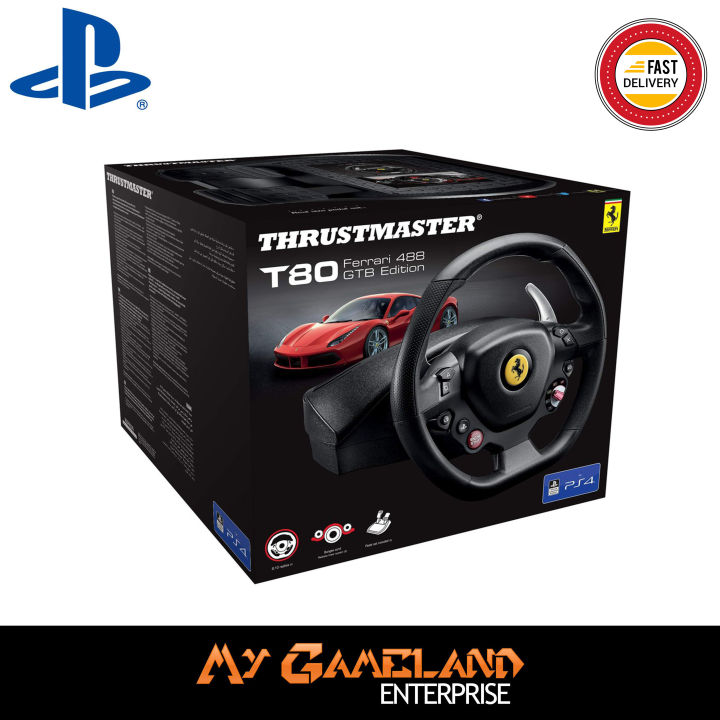 Thrustmaster T80 Ferrari 488 Gtb Edition Steering Wheel For PC/PS3/PS4 ...