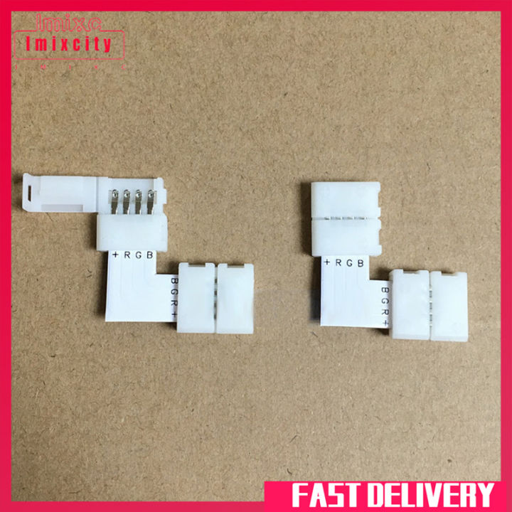 Imixcity LED Strip Connector 4Pin 10mm L Shape For Connecting Corner ...