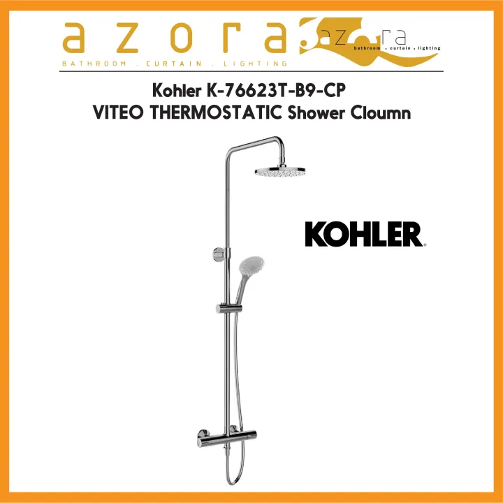 Kohler K-76623T-B9-CP VITEO THERMOSTATIC Shower Column | Lazada Singapore