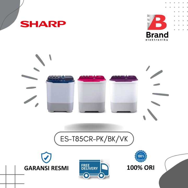 Mesin Cuci Sharp ES-T85CR-BK/PK/VK mesin cuci [8KG] FREE ONGKIR ...