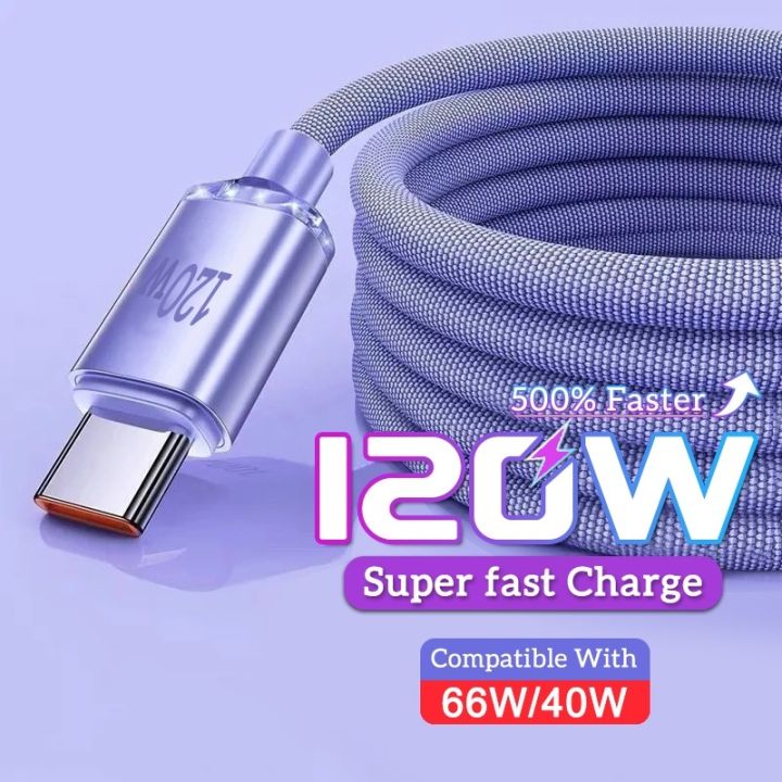 Original 120w Fast Charging Cable 6A Quick Charge Data USB Cable USB To ...