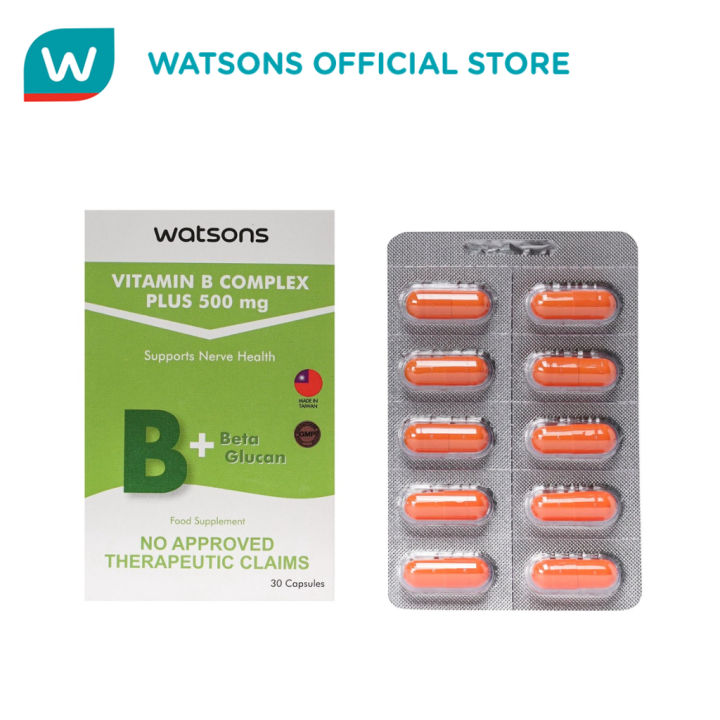 WATSONS B Complex Plus Capsule 500mg (Sold per capsule) | Lazada PH