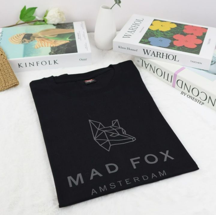 เสื้อยืดลาย MAD FOX ผ้า cotton 100% อย่างดี (no.25) | Lazada.co.th