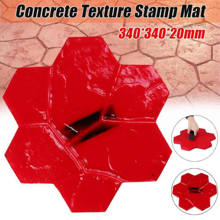 BABEDUO Concrete Seamless Stamp Mat - Fractured Slate Rock For Concrete ...