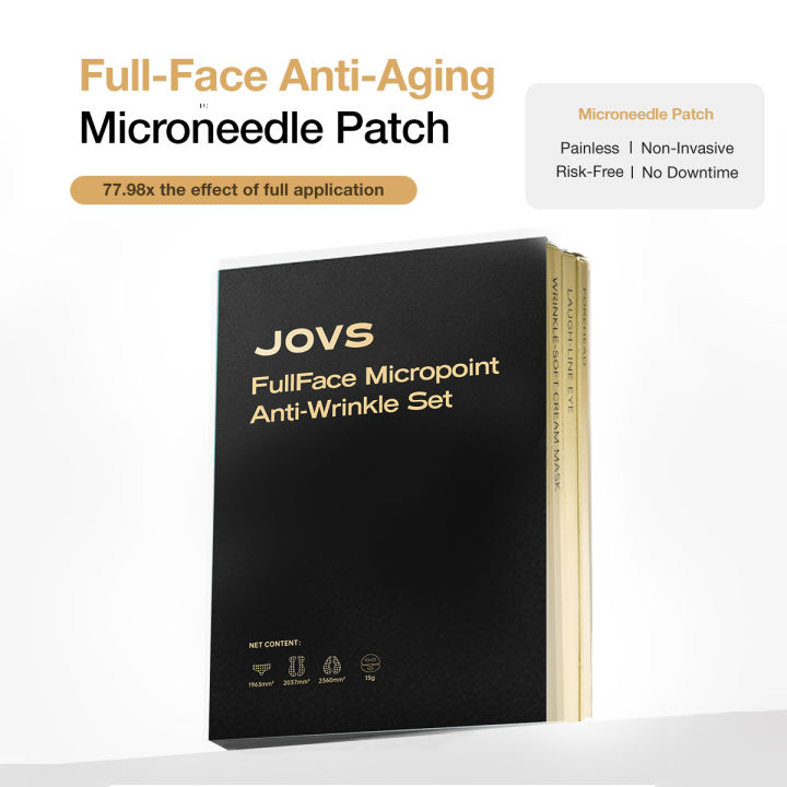 JOVS Full Face Anti-Aging Microneedle Patch For Nasolabial Folds ...
