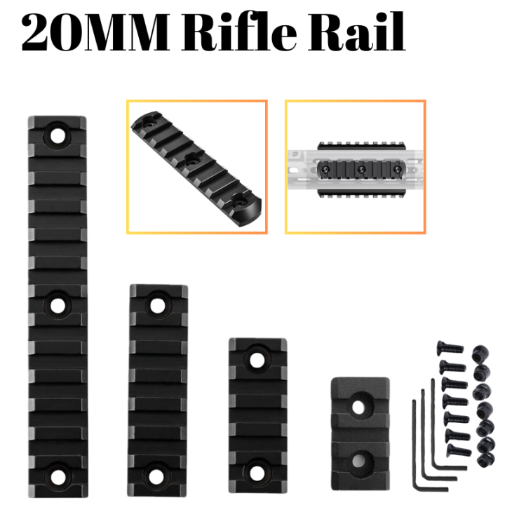1028 Tactical Nylon M-Lok Picatinny Weave Rail 4pcs Set 20MM Rifle Rail ...