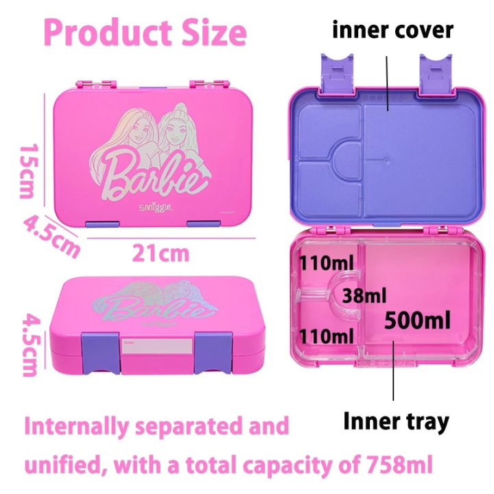 Smiggle large capacity children's lunch box for primary and secondary ...