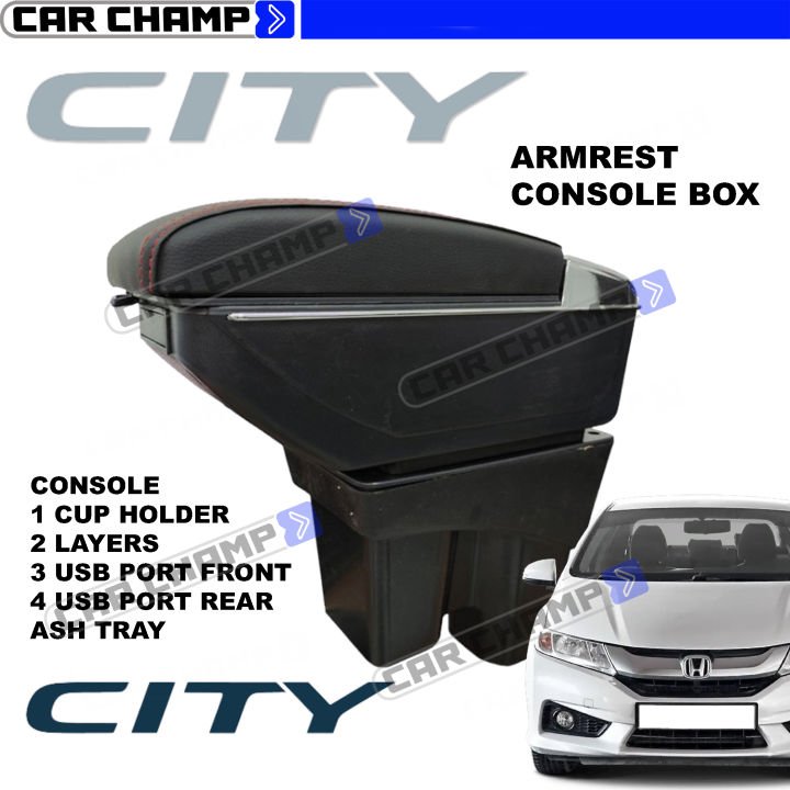 Honda City 2014 to 2022 Console Box Premium / Car Armrest / Console Box ...