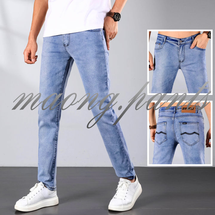 Acid Blue/ Denim stretchable Jeans Pants For Men COD | Lazada PH