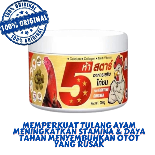 5 STARS Five Star 200 Gram - Suplemen Obat Multivitamin Ayam | Lazada ...