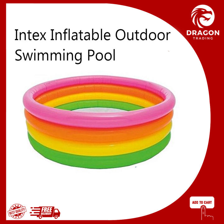 Intex Inflatable Outdoor Swimming Pool Inflatable Square Play Box Baby ...