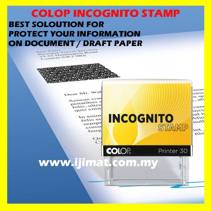 Colop INCOGNITO STAMP / CHOP (Protect Identity on Wasted Document ...