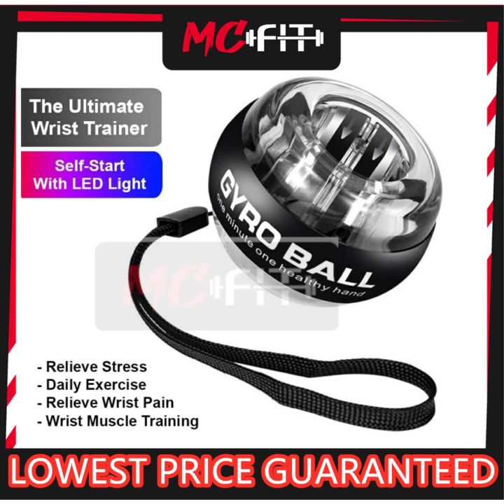 MCFIT Gyro Ball Gyroscope LED Wrist Ball Power Gym Training Exercise ...