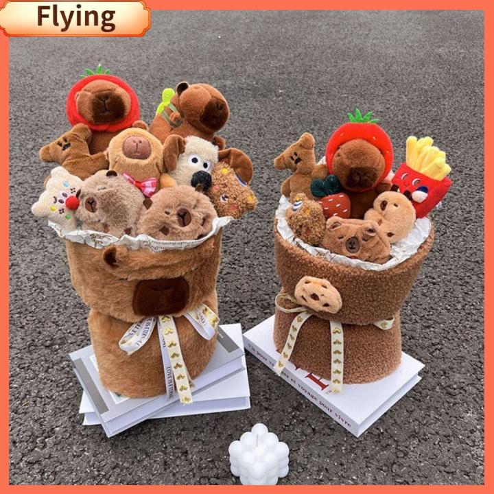 FLYING น่ารักน่ารักๆ ช่อดอกไม้ตุ๊กตา Capybara Loopy คาวาอิ ของขวัญวัน ...