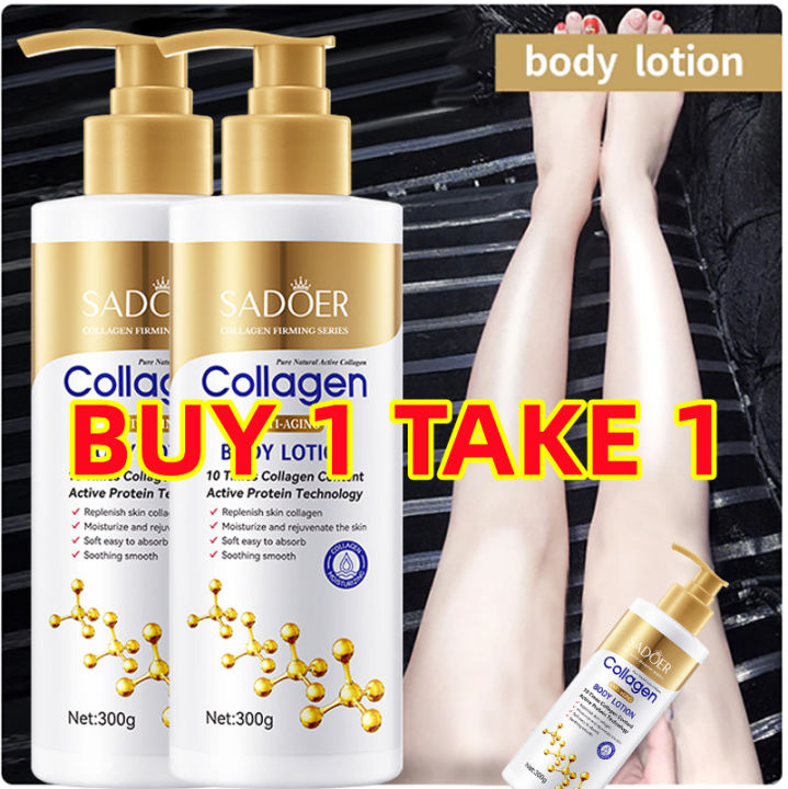 300g collagen Whitening Body Lotion effective Moisturizing Remove melanin Improve Dark Skin ...