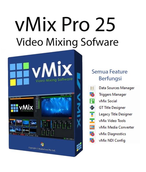 Software Virtual Video Mixer: vMix Pro 25 | Lazada Indonesia