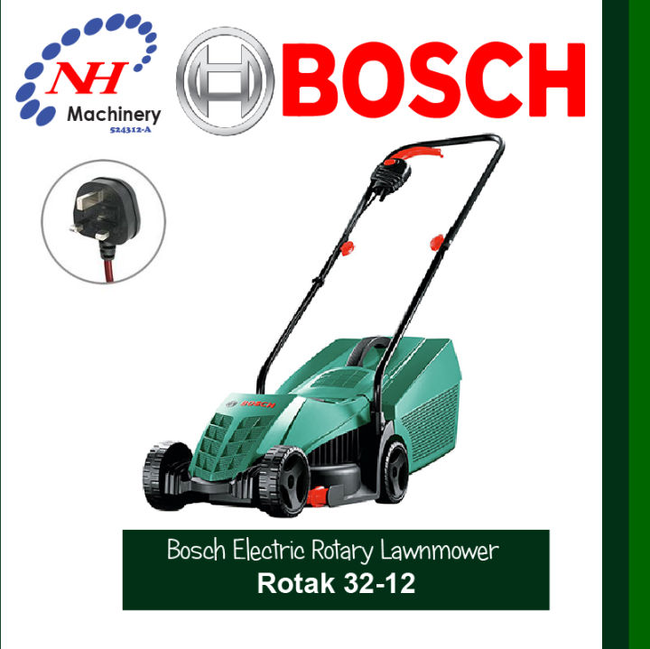 BOSCH ROTAK 32-12 - ELECTRIC ROTARY LAWNMOWER | Lazada