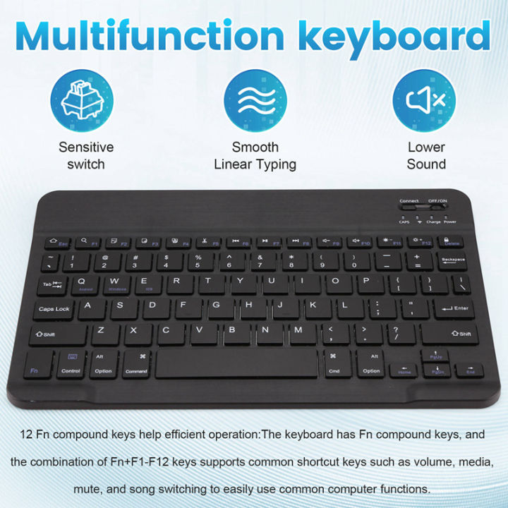 Ultra-Thin Silent Wireless Bluetooth Keyboard and Mouse Set Suitable ...