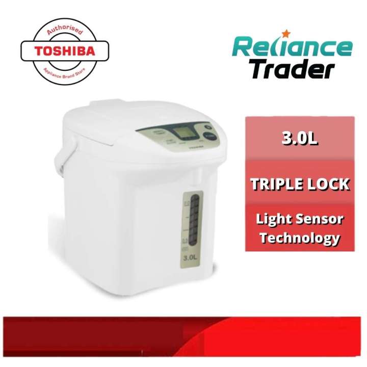 【FREE BUBBLEWRAP】Toshiba PLK-30FLIM(WT) 3L Digital Electric Thermo Pot | Lazada