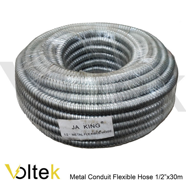 Metal conduit flexible hose 1/2" x 30 meters 3/4" x 30 meters galvanized metal flexible hose for ...