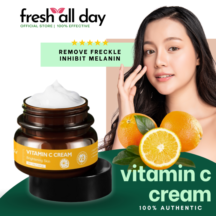AUTHENTIC VIBRANT GLAMOUR Vitamin C VC Whitening Face Cream Whitening Anti Aging Wrinkles ...