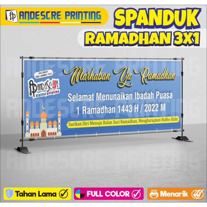 Spanduk Ramadhan Custom Ukuran 300x100cm Desain Menarik + Aesthetic ...