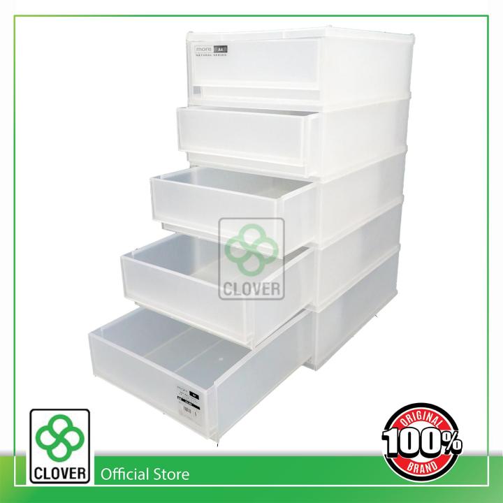 CLOVER 5 Tiers A4 Desktop Drawer Organiser - More Natural NA-405 (1 ...