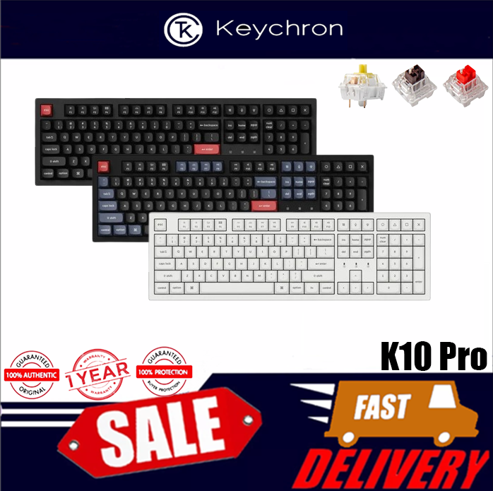 Keychron K10 Pro QMK/VIA Wireless Game Mechanical Keyboard | Lazada ...