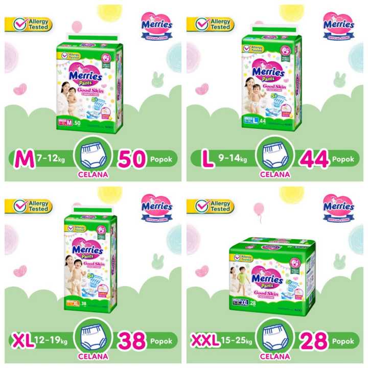 Merries Good Skin Pants M50 / L 44 / XL 38 / XXL 28 | Lazada Indonesia