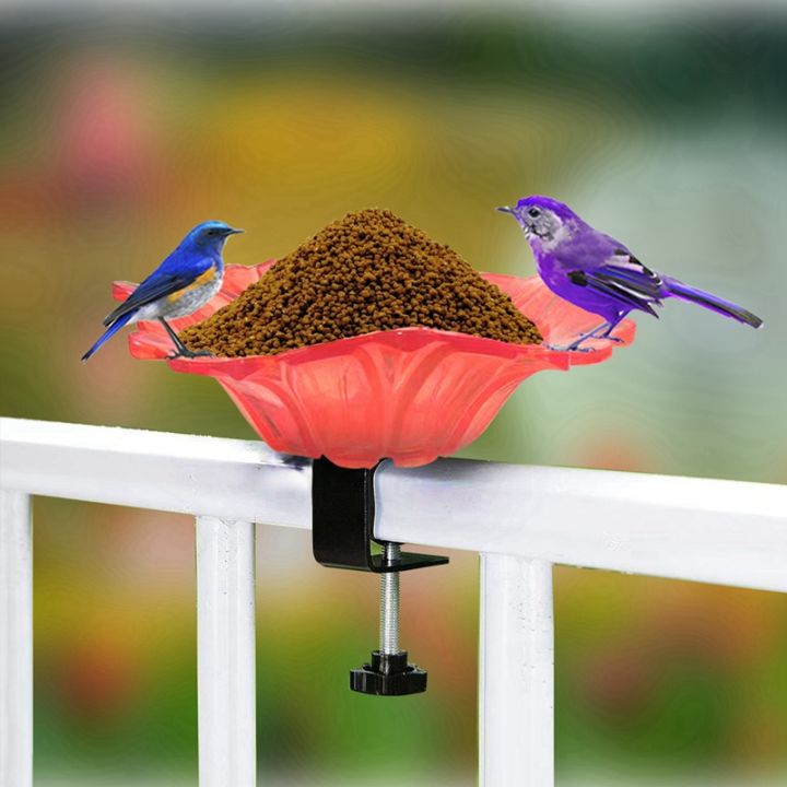 Balcony Bird Bath Railing Bird Feeder Birdbath Bowl Fence Bird Bath ...