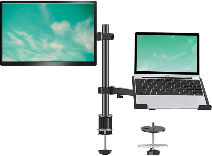 Giá Treo Màn Hình 17-32 Inch Tích Hợp Sẵn Giá Đỡ Laptop M074 / Tải Trọng 8Kg - Tay 38 Cm - Lắp ...