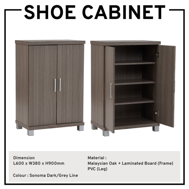 2 Door Shoe Cabinet Shoe Rack with 2 Swing Door Shoe Storage Cabinet ...