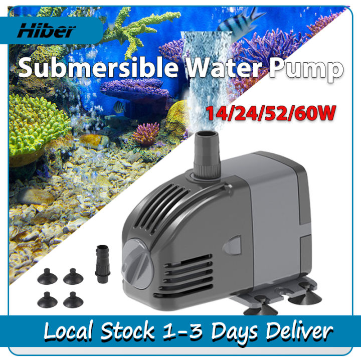 14-60W Submersible Aquarium Water Pump Fish Tank Powerhead Fountain ...