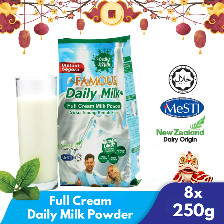 Famous Daily Milk Softpack 8 x 250g (2 KG) (Instant Full Cream Milk ...