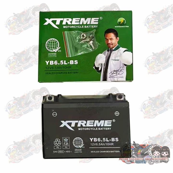 LJ Motorcycle Xtreme Battery 6.5L for motorcycle YB6.5L-BS | Lazada PH