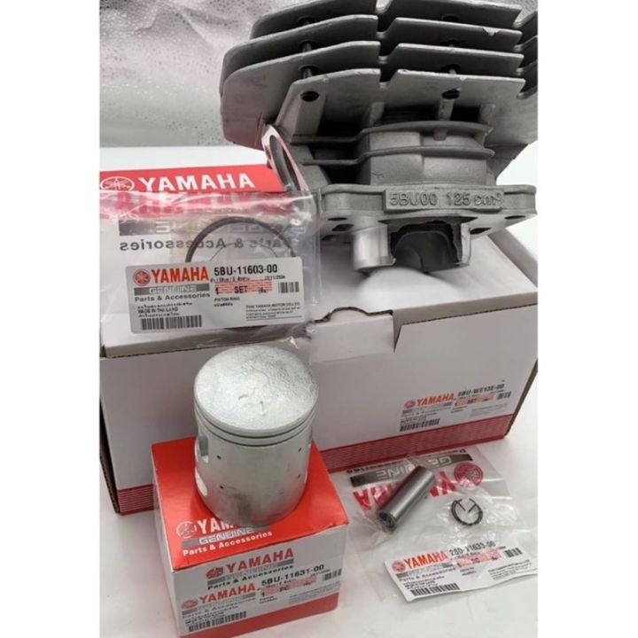 100% ORIGINAL Y125 125 Y125Z 125ZR Y125ZR Yamaha Thailand 5BU Cylinder Block + Piston + Ring Pin ...