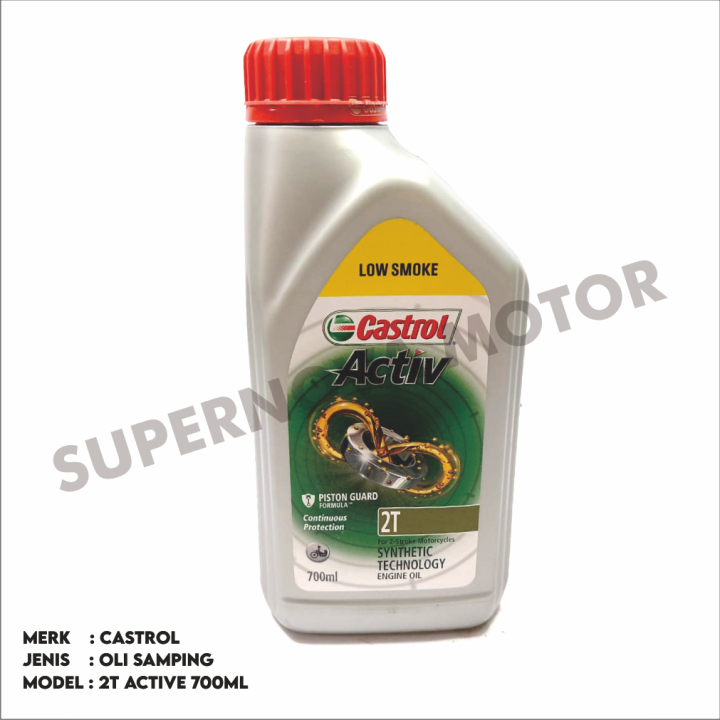 OLI SAMPING CASTROL ACTIVE 2T SYNTHETIC TECHNOLOGY LOW SMOKE KEMASAN ...